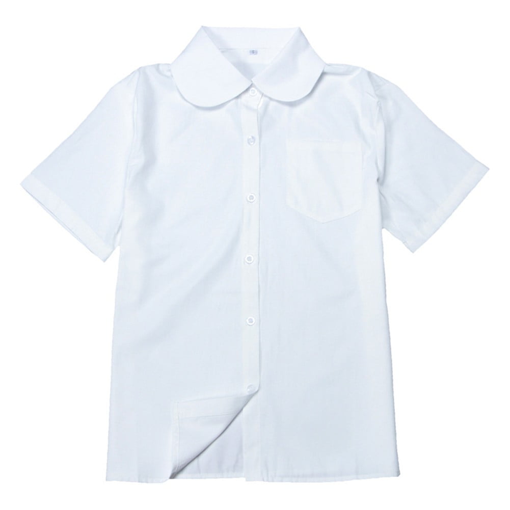 Women Summer Japan Students Round Neck Short Sleeve JK Uniform White ...