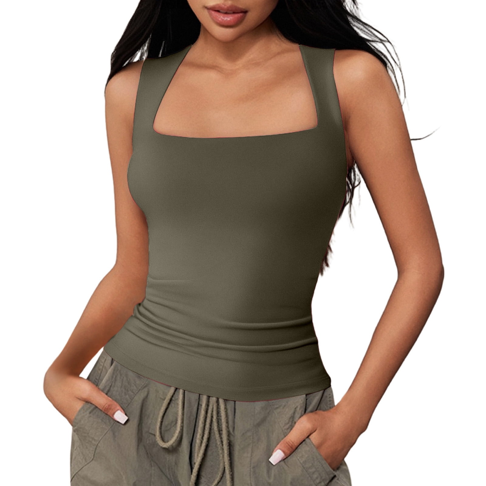 Women Summer Tops Women's Tanks & For Everyday Wear Fitted Design And ...