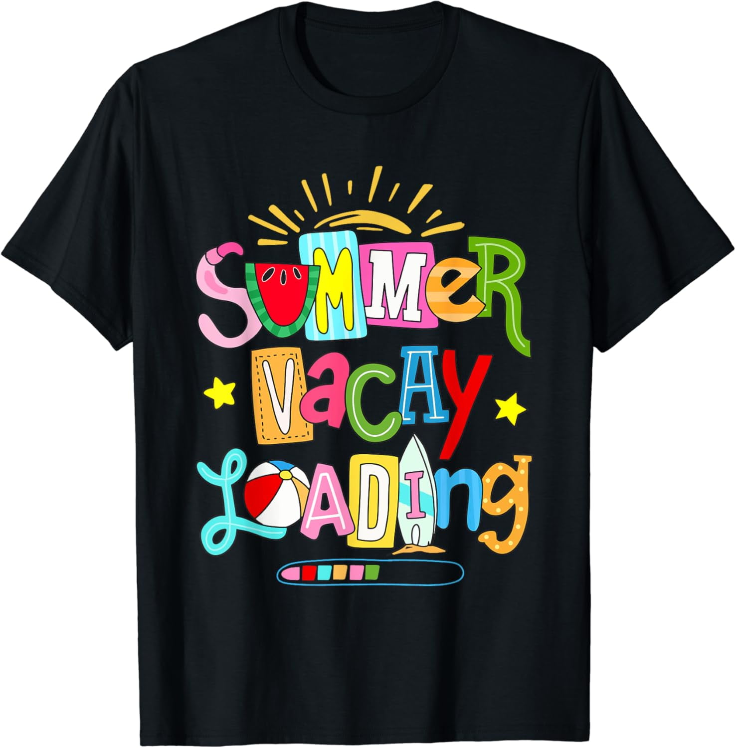 Women Summer Vacay Loading Summer Teacher End of the Year T-Shirt ...