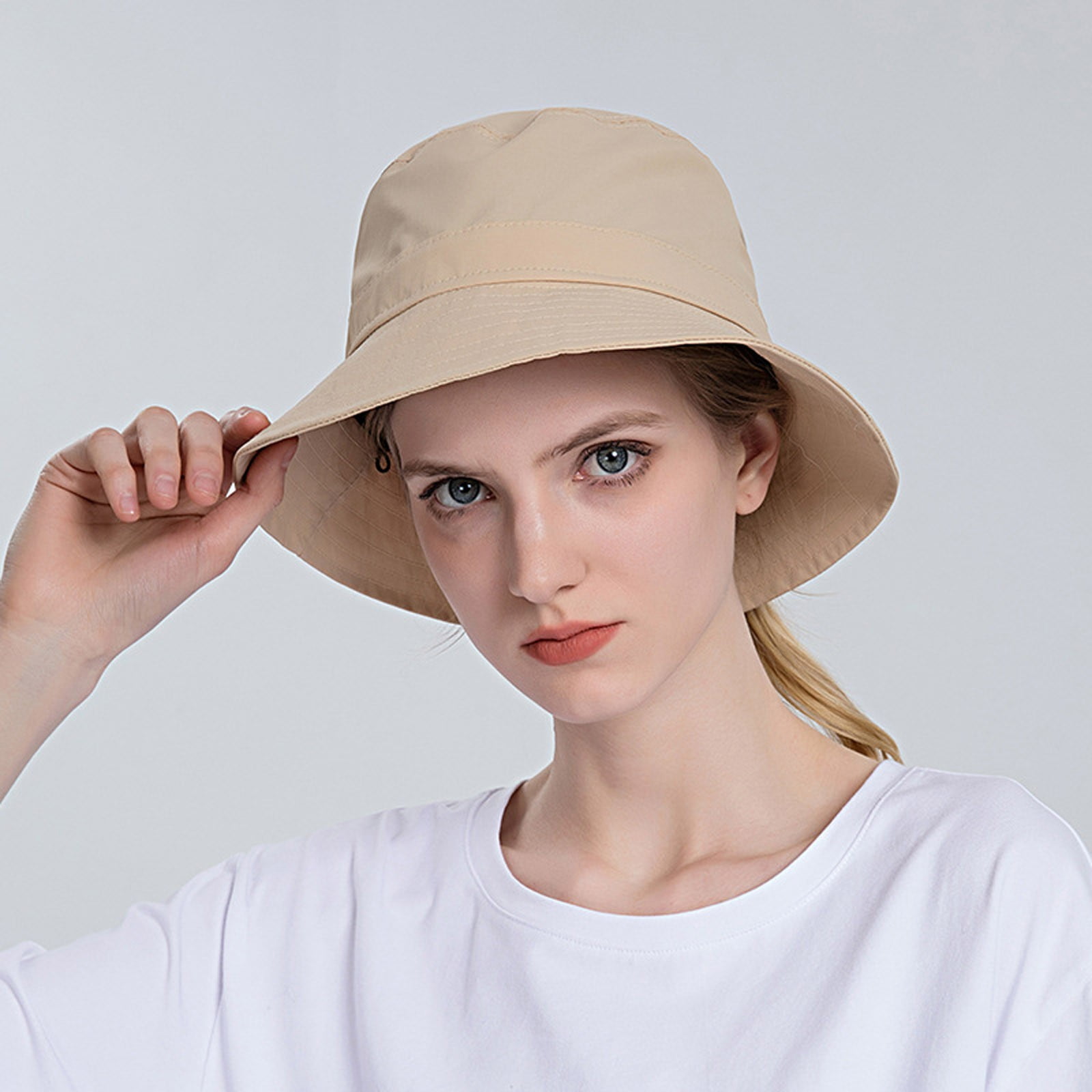 Women Sun Hat Wide Brim Protection Beach Hat Adjustable Bucket Hat ...