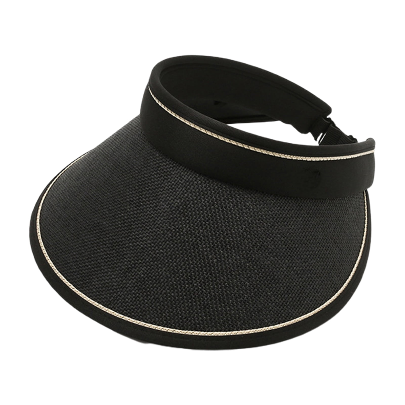 Women Sun Visor Hat Wide Brim Summer UV Protection Beach Cap Foldable ...