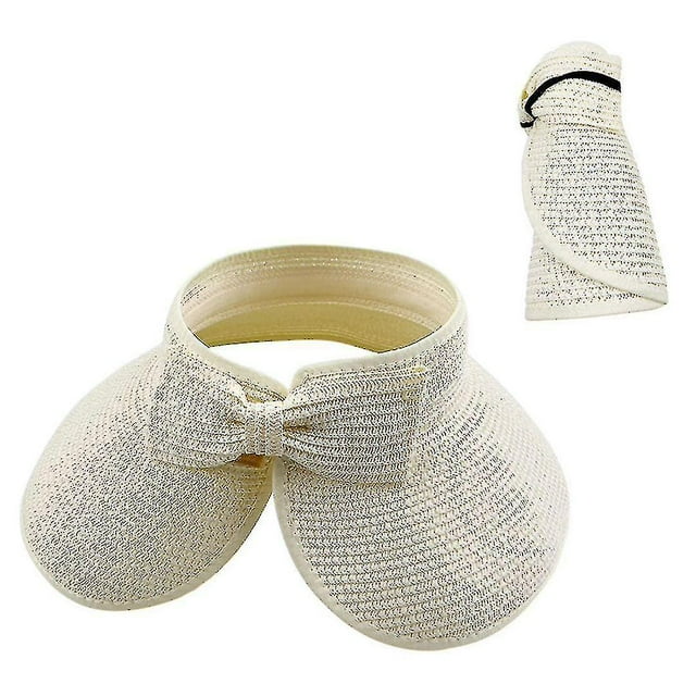 Women Sun Visors Foldable Straw Hats Summer Beach Packable Hat Floppy ... Women Sun Visors Foldable Straw Hats Summer Beach Packable Hat Floppy ...
