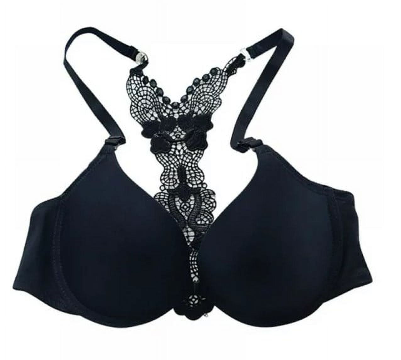 Women Super Push Up Bra Lace Racerback Underwire Soft Padding Lift Up ...