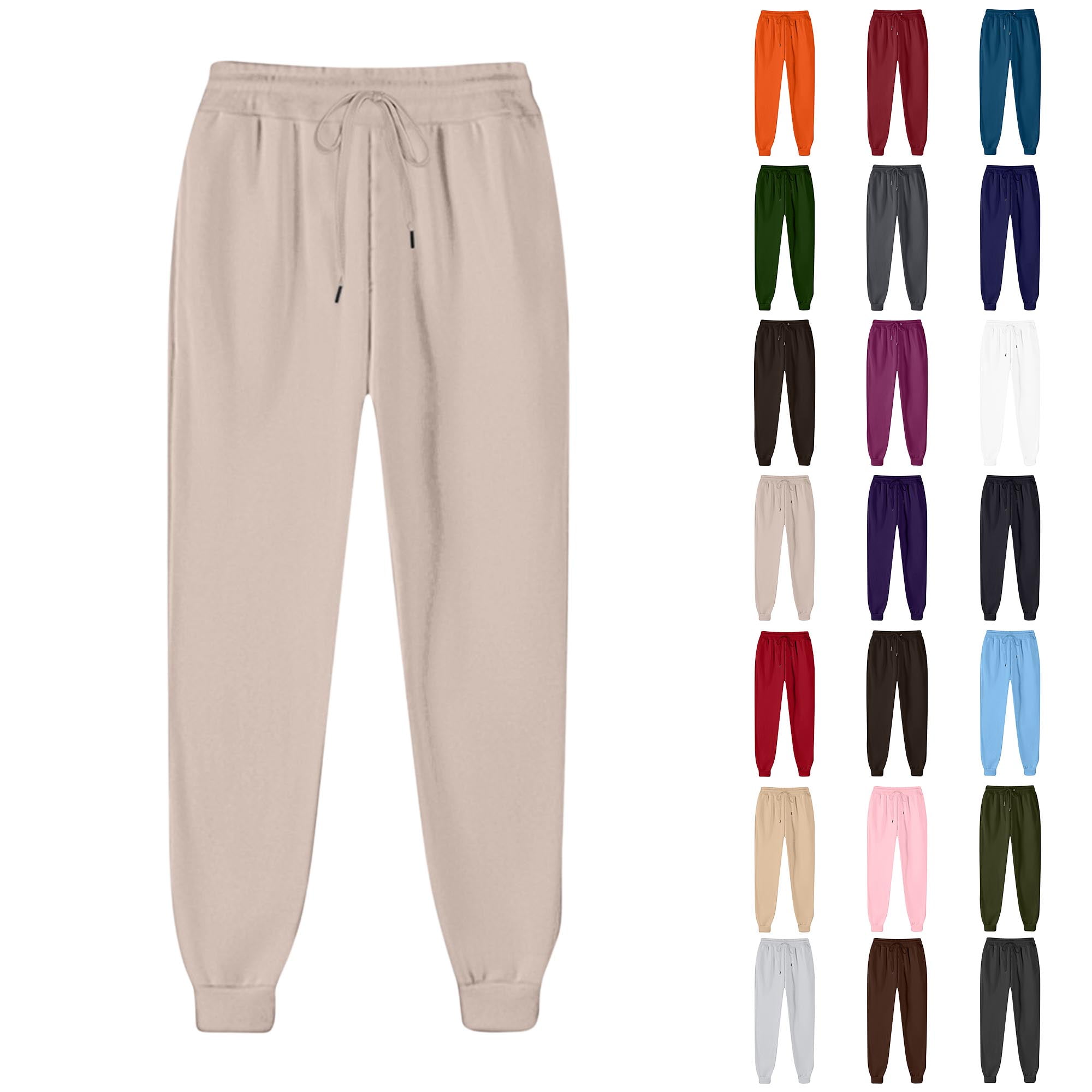 Women Sweatpants Sport Pants Drawstring High Waist Sweatpant Comfy Fall ...