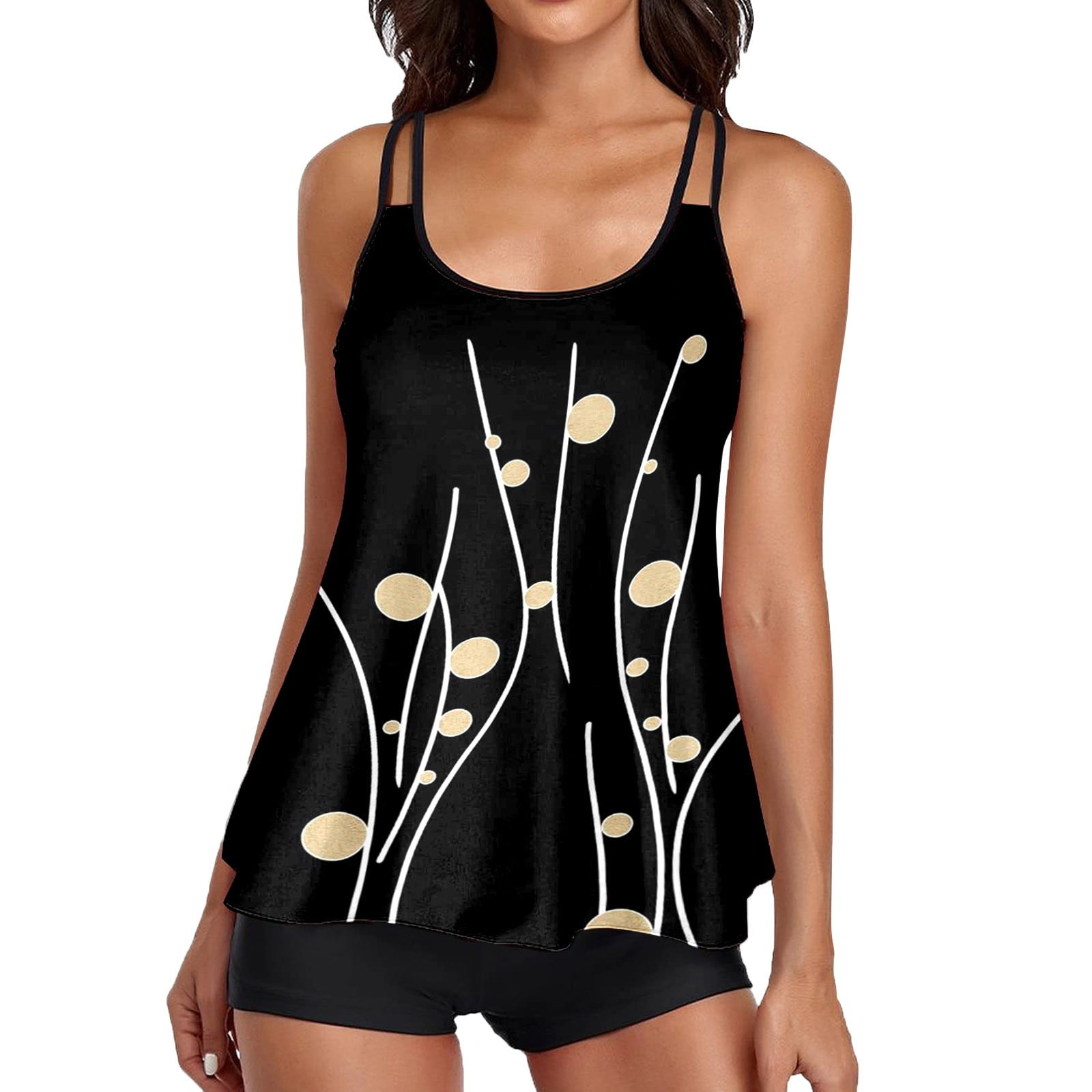 Women Swimsuit Size 16 Women Two Piece Flowy Tankini Swimsuits With ...