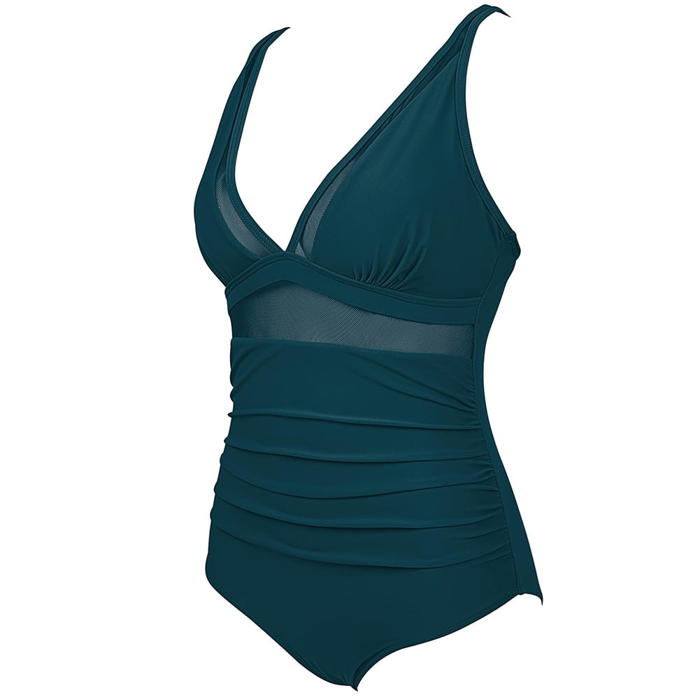 Women Swimsuits Slimming One Piece Bathing Suit Sexy V Neck High ...