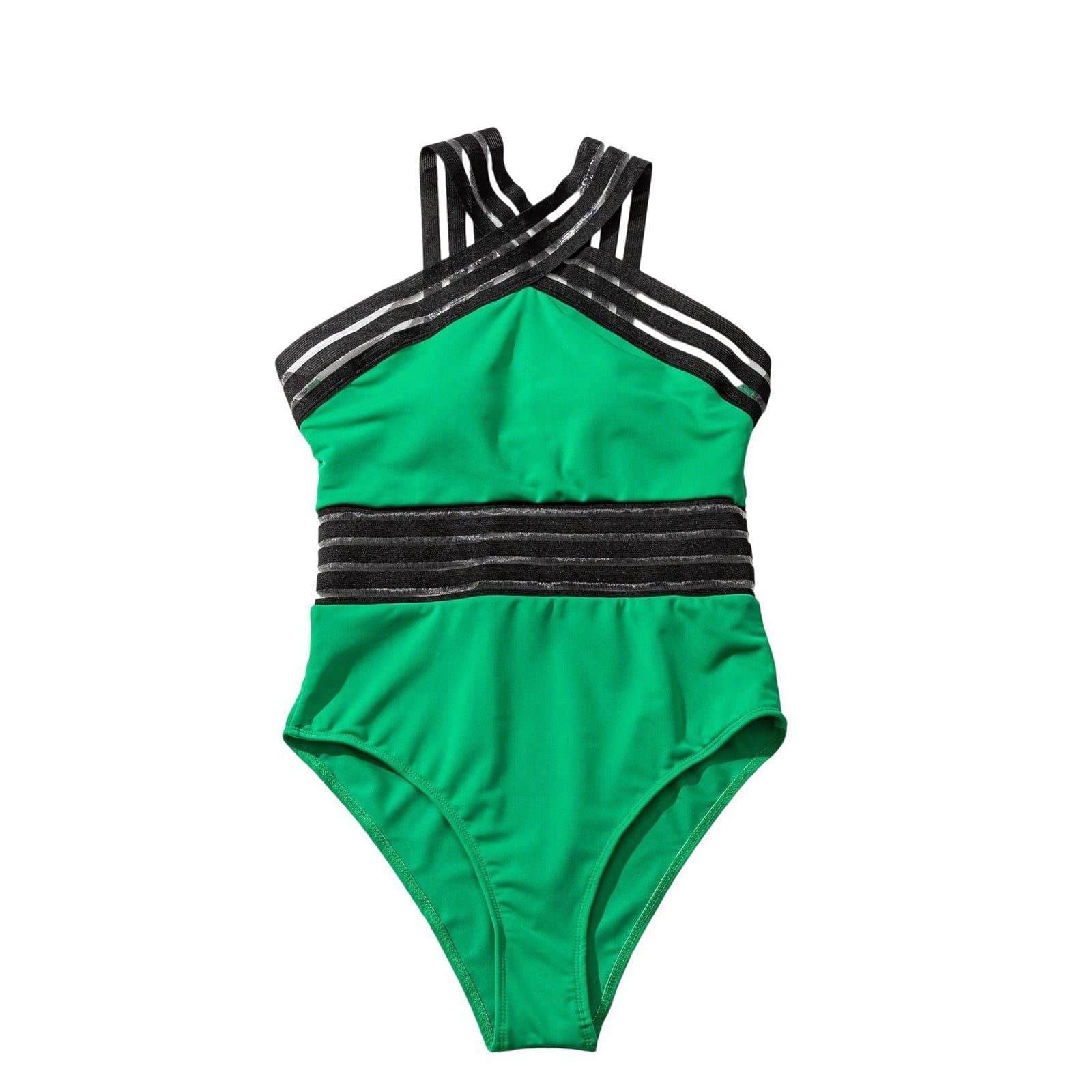 Women Swimsuits Strappy Neck Backless Bathing Suit Strap Detail Soft ...