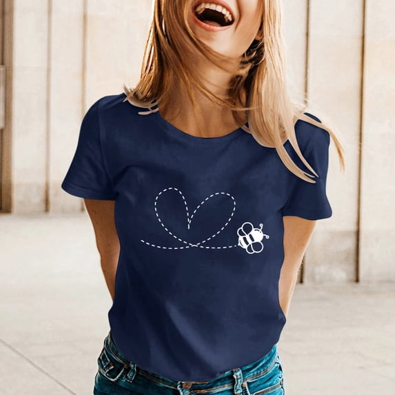 Women T-Shirt National Honey Bee Day Clothes For Womens Spring Summer ...