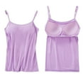 Women Tank Tops Female Camisole with Built in Bra Women Padded Bra Top ...