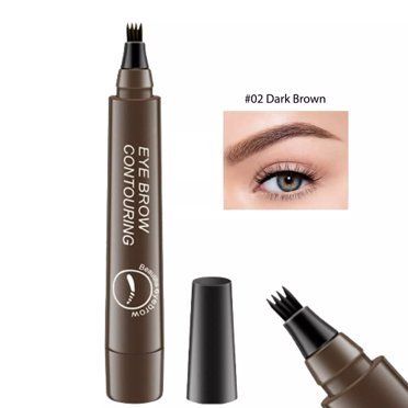 US 2-4 Pc Microblading Tattoo Eyebrow Pen Four Tips Waterproof Ink Gel ...