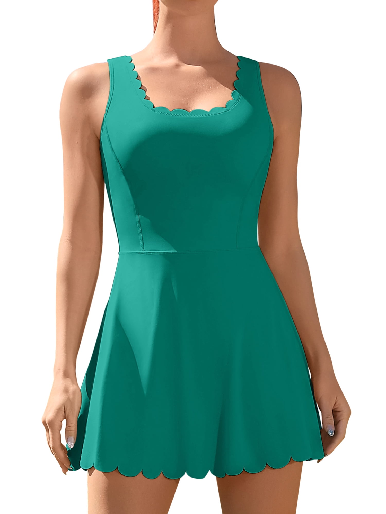 Women Tennis Dress Built-in Bra Workout Athletic Golf Dresses with ...