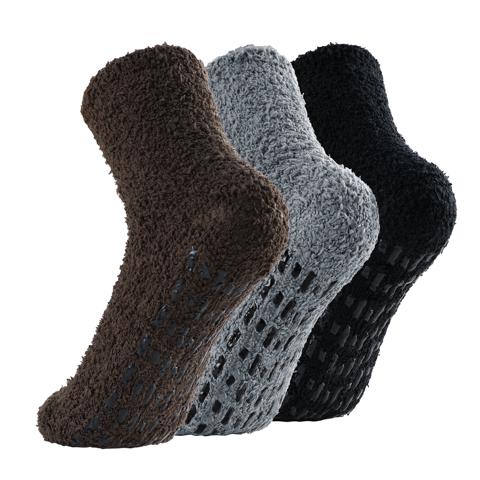 Women Thick Fuzzy Anti-Slip Slipper Socks Winter Warm Socks Fluffy Cozy ...