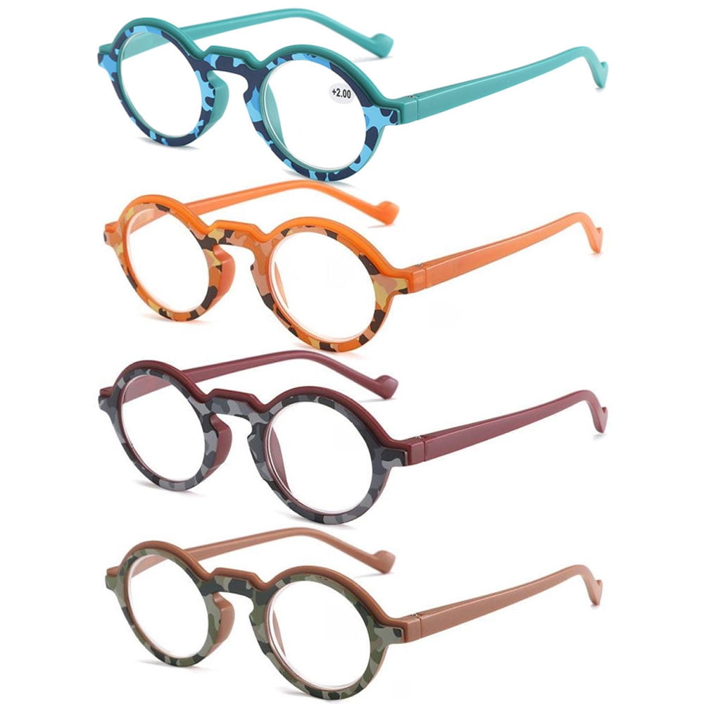Women Thick Retro Small Round Reading Glasses Fashion Trendy ...