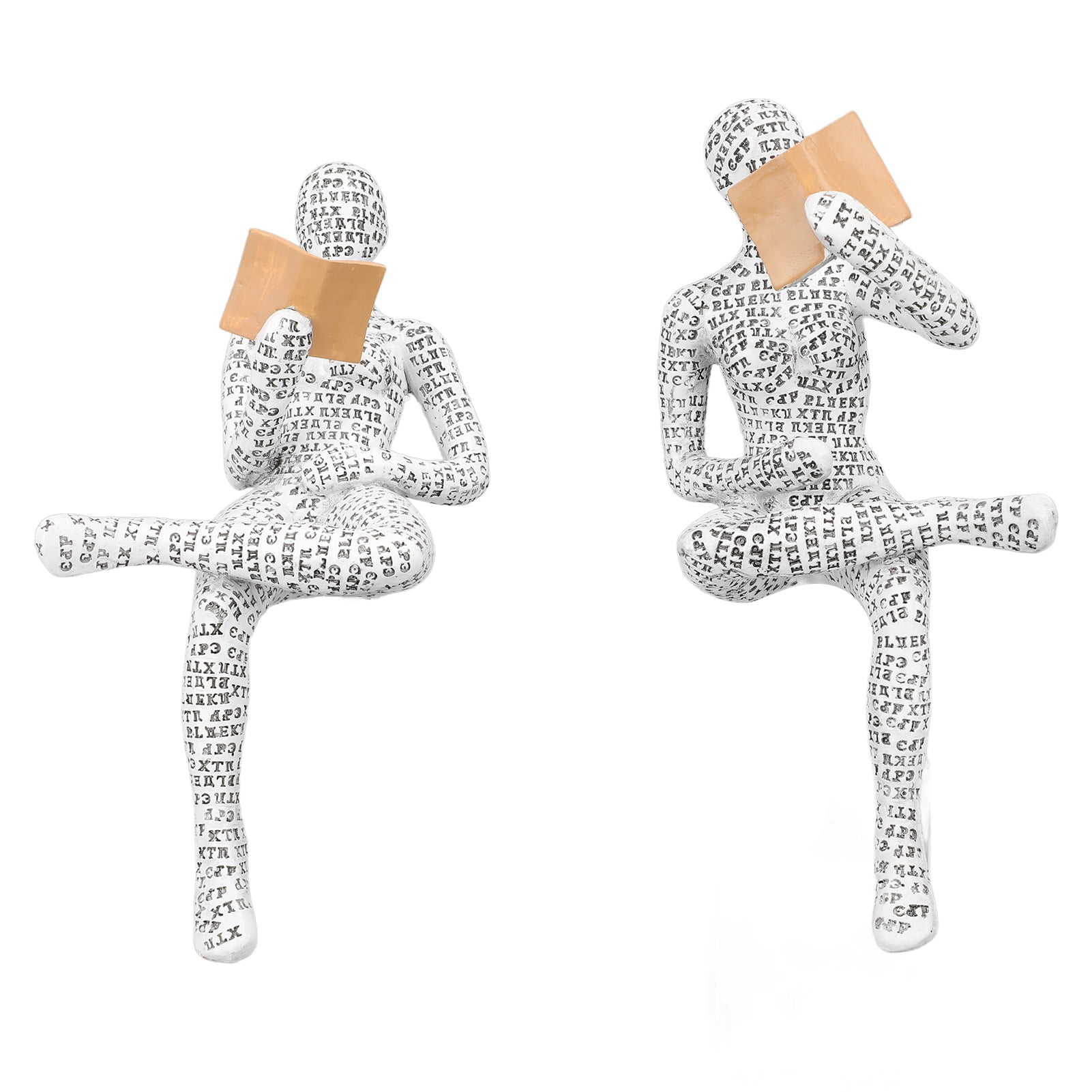 Women Thinker Statue Unique Resin Pulp Reading Women Figurine Decor for ...