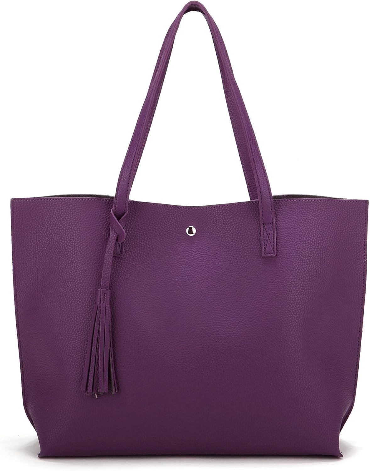 Women Tote Bags Top Handle Satchel Handbags PU Faux Leather Tote Bag ...