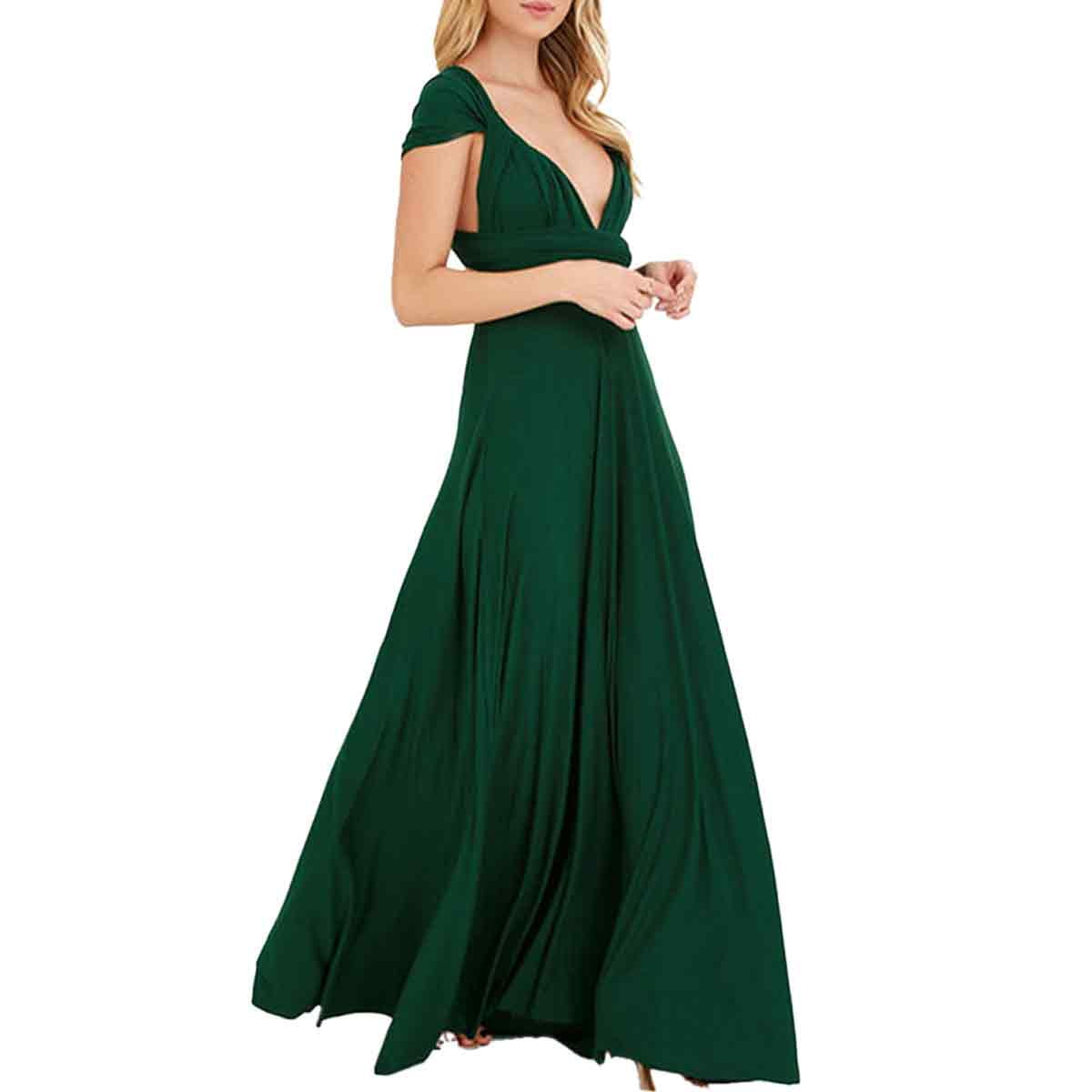 Women Transformer Evening Long Prom Dress Multi-Way Wrap Convertible ...