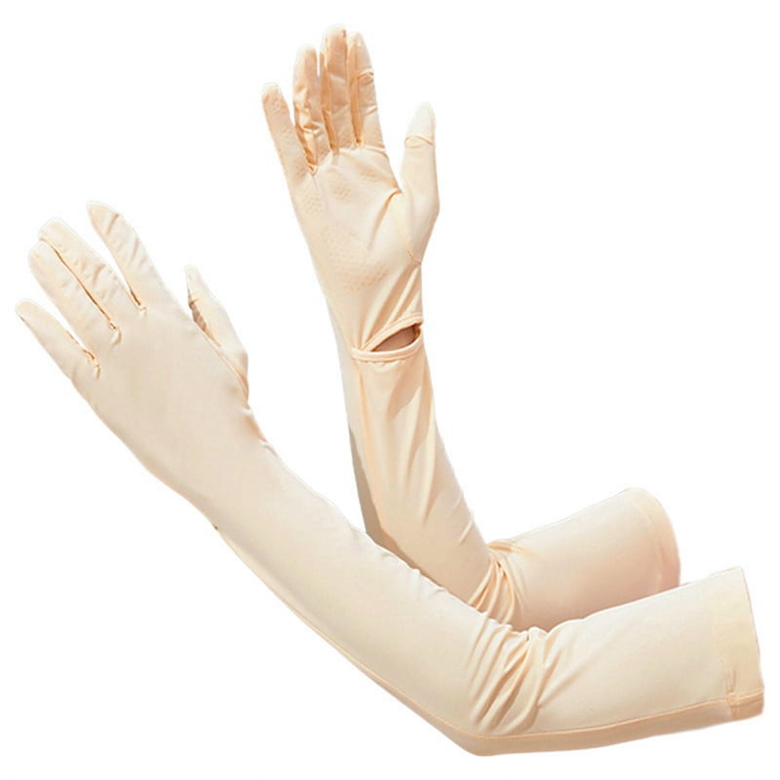 Women UV Long Sun Protection Gloves Touchscreen Arm Sun Driving Gloves ...