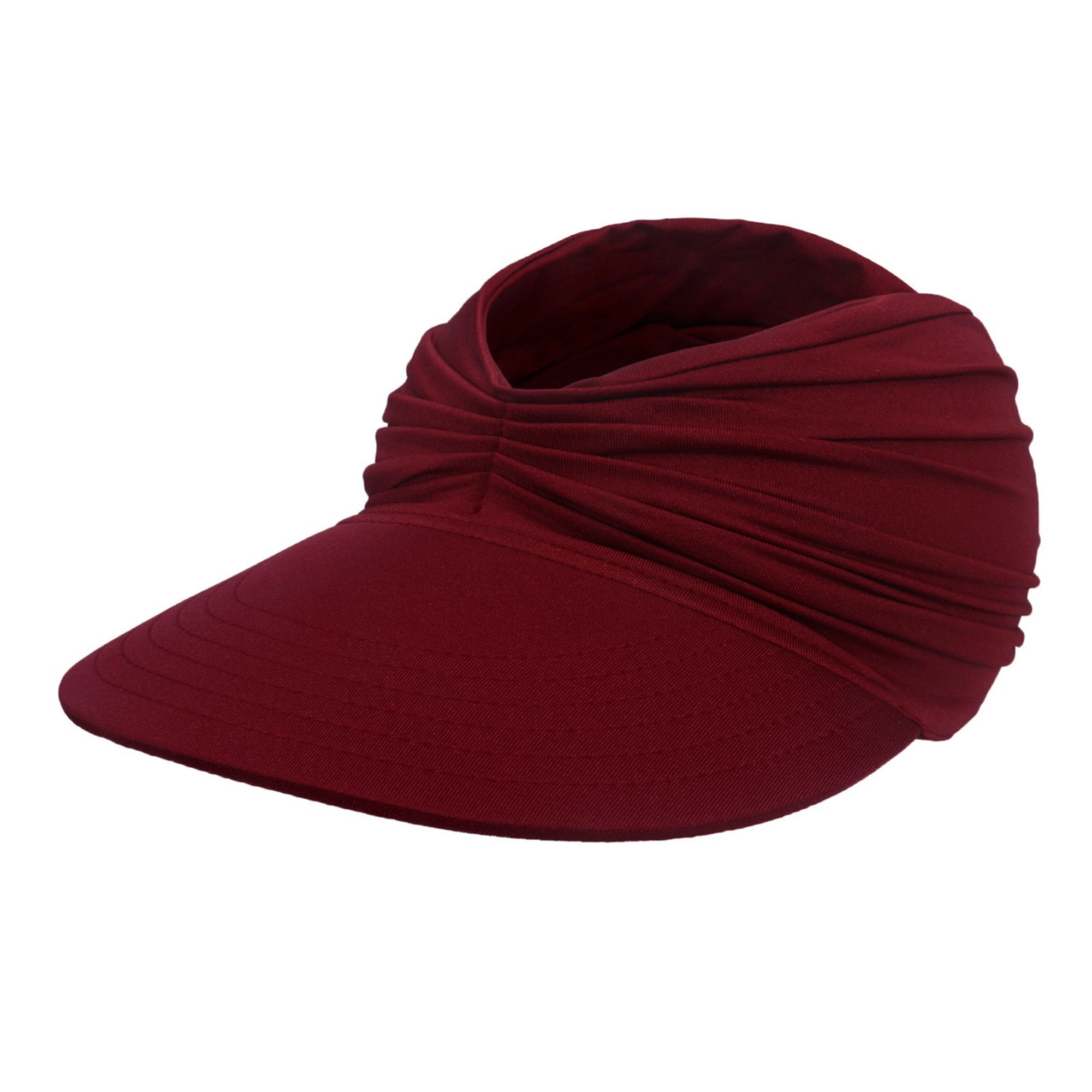 Women UV Protection Open Top Hats Sun Visor Hats Wide Brim Summer Beach ...