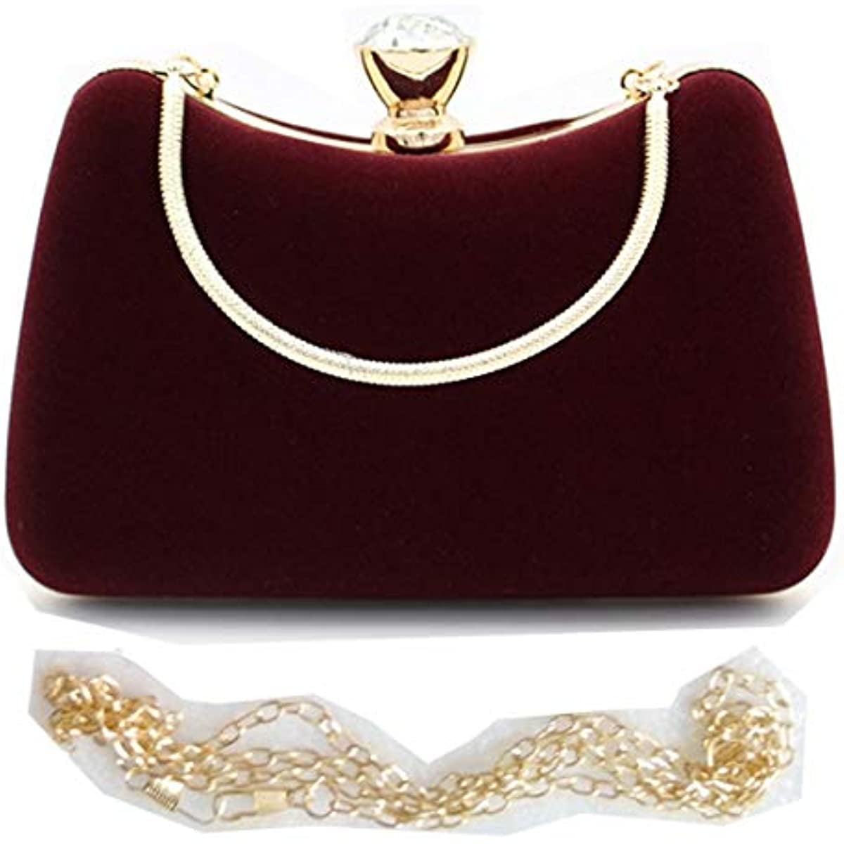 Women Velvet Evening Bag Luxury Diamond Purse Wedding Banquet Party ...