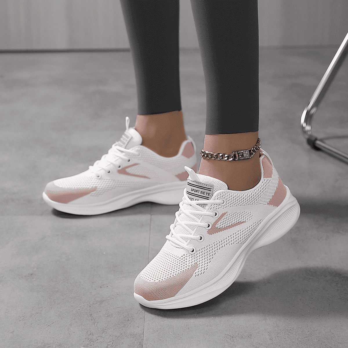 Sosenfer Women Walking Shoes Lightweight Casual Sneakers for Gym Travel ...