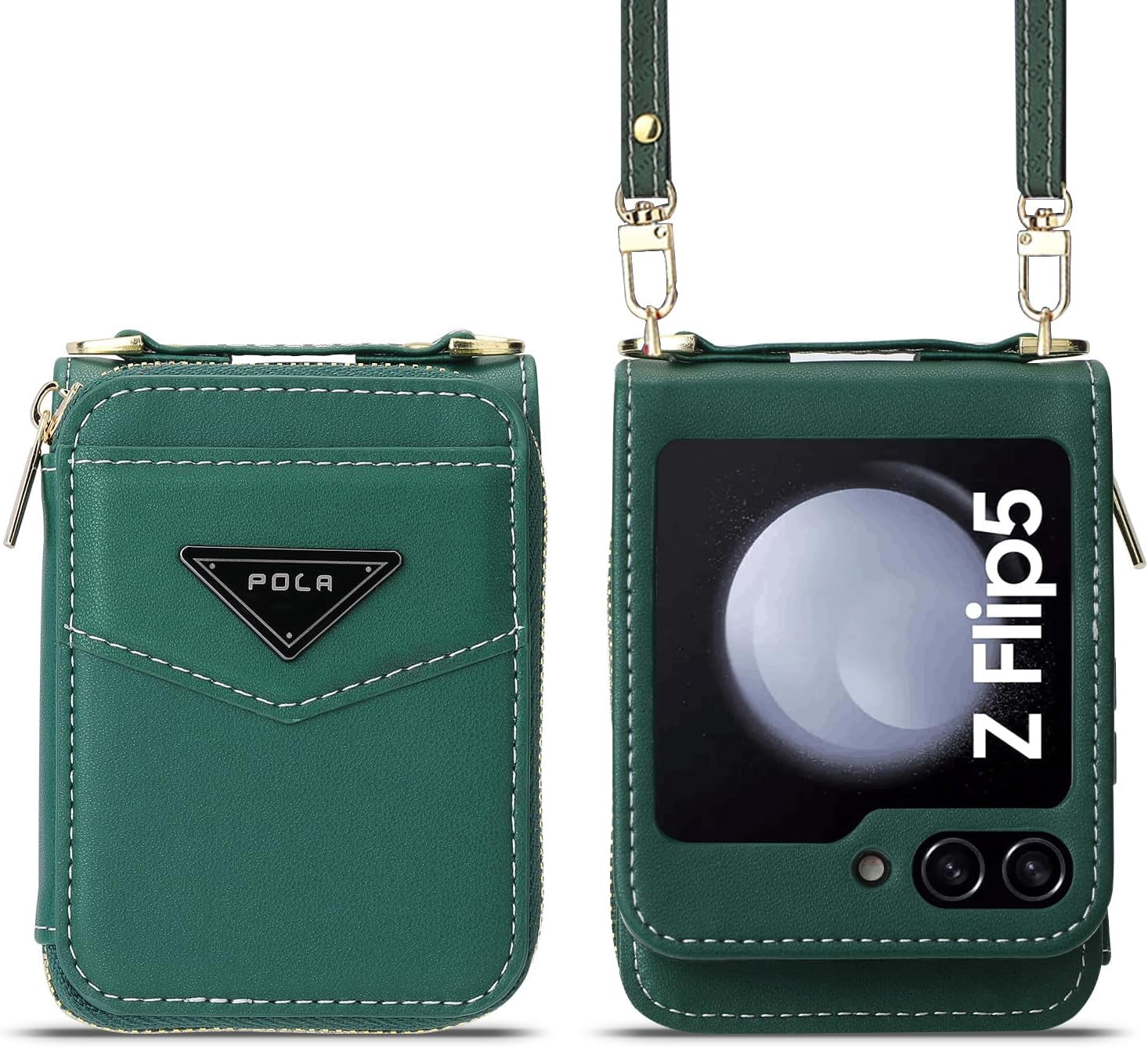 Women Wallet Purse for Samsung Galaxy Z Flip 5 5G Case Crossbody with ...