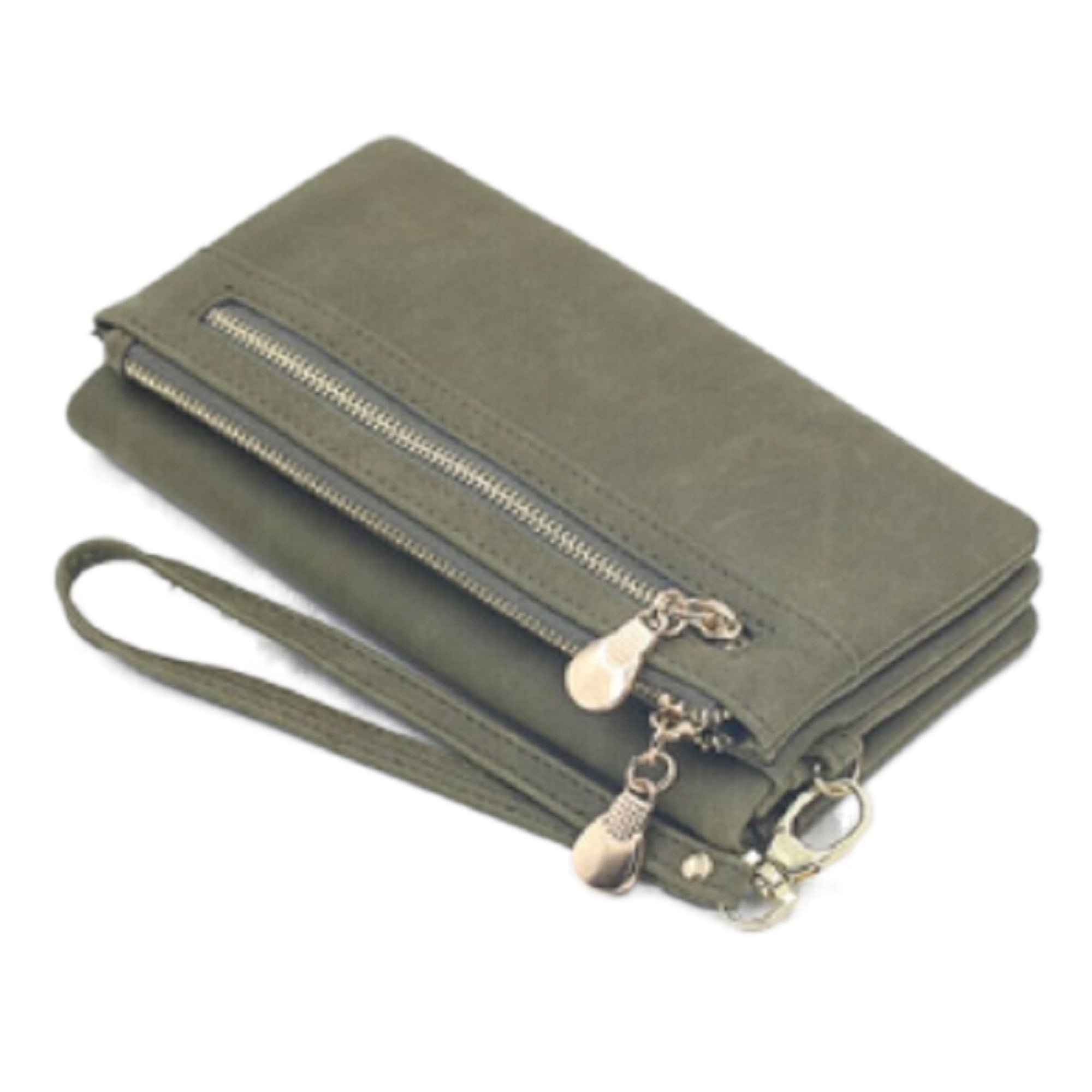 Women Wallets Vintage Large Capacity Long Leather Clutch Zipper Purses ...