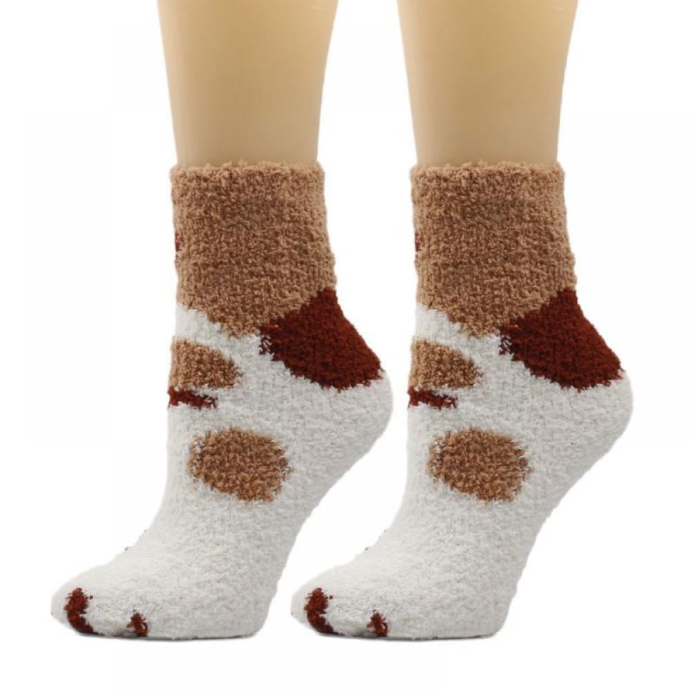 Women Warm Super Soft Plush Slipper Sock Winter Fluffy Microfiber Crew