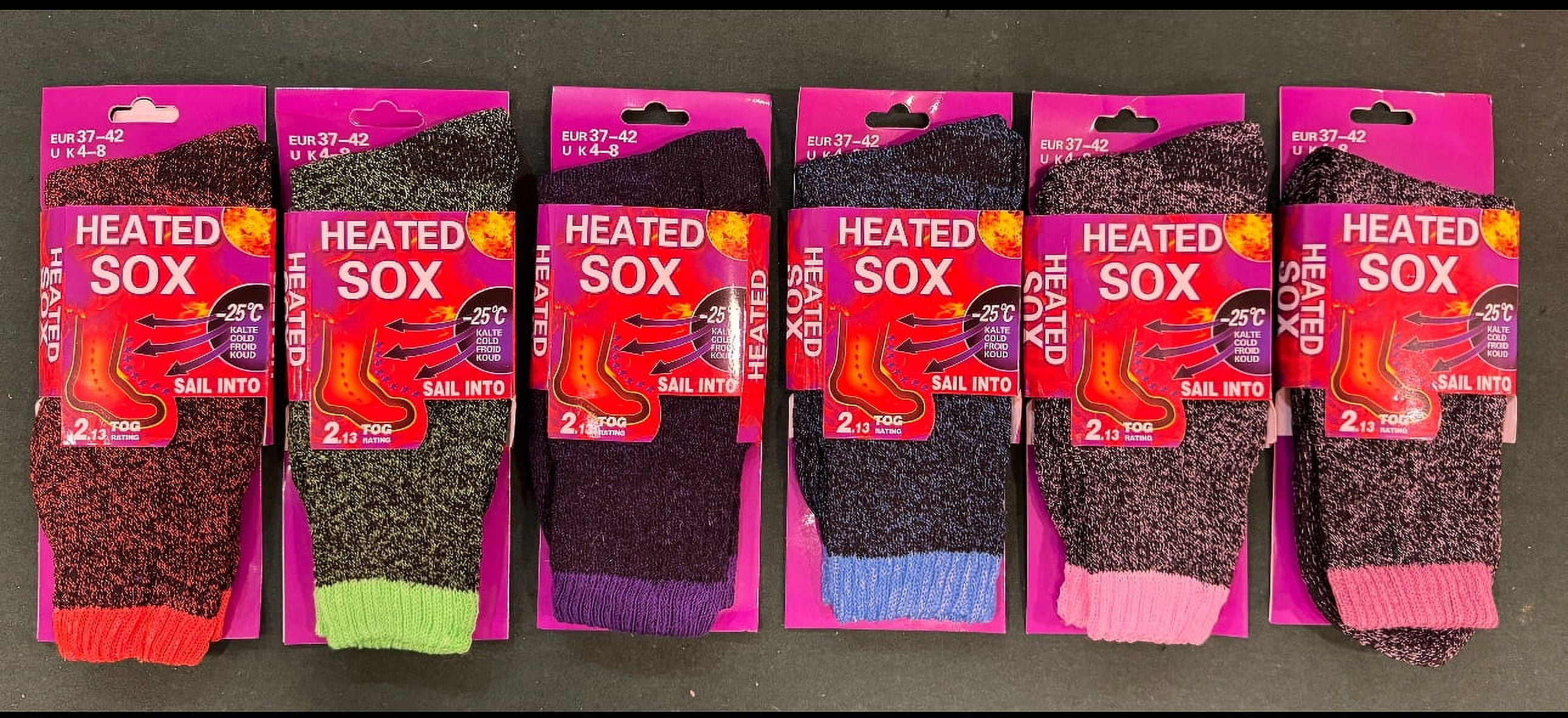 Women Warm Thermal Socks Heated Sox Winter Work Thick Heat Soft Sock ...