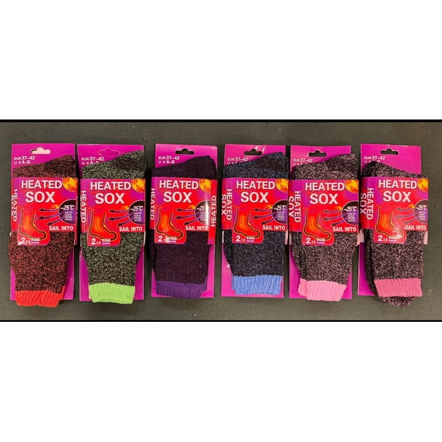 Women Warm Thermal Socks Heated Sox Winter Work Thick Heat Soft Sock ...