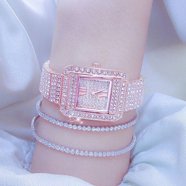 Caravelle Women's Stainless Steel Case and Bracelet Champagne Dial ...