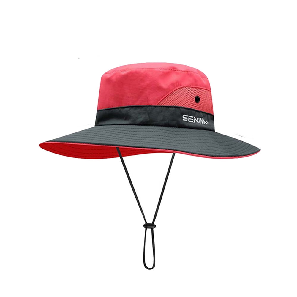 Women Waterproof Sun Hat Outdoor Uv Protection Bucket Mesh Boonie Hat