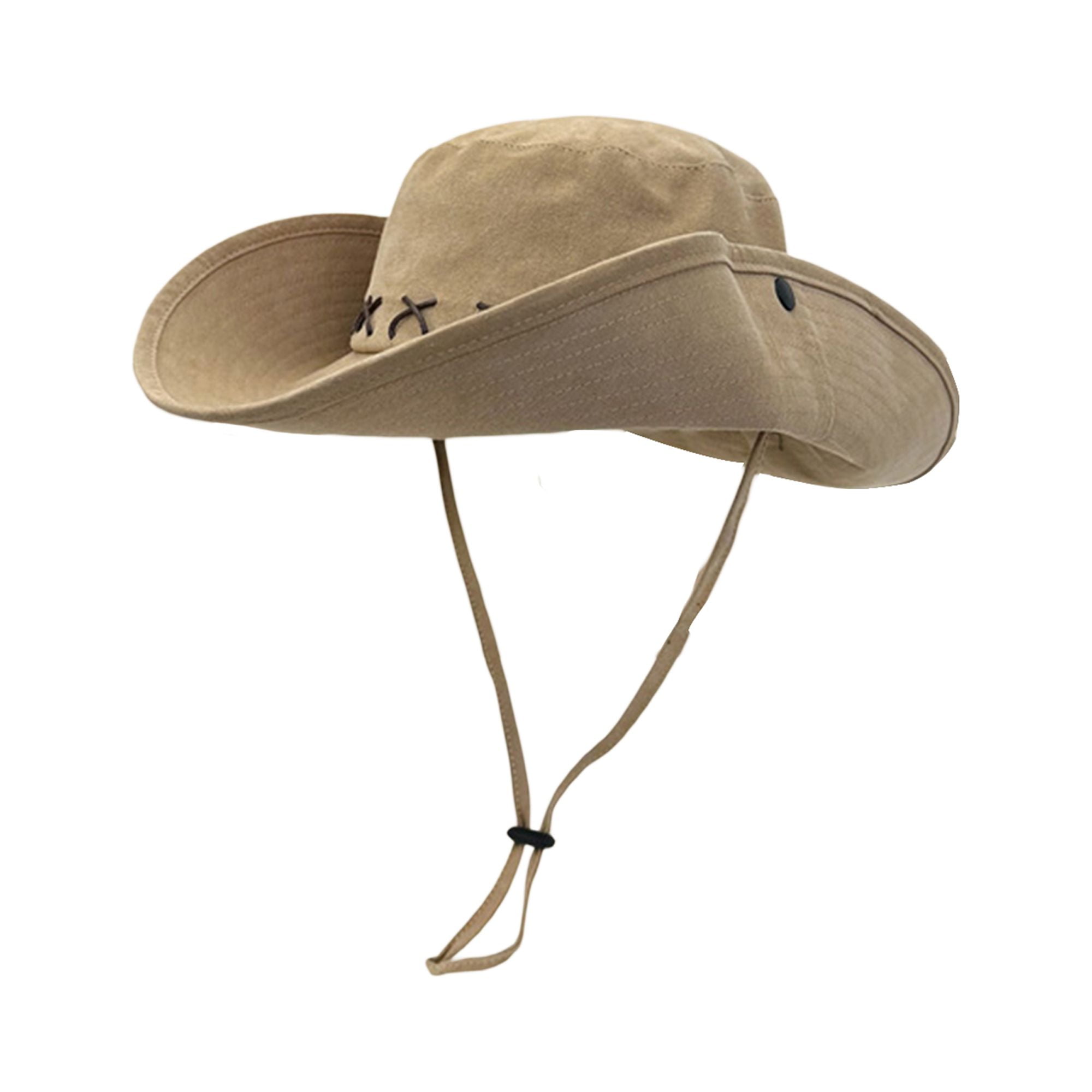 Women Western Cowboy Hat Wide Brim Sun Beach Hat Adjustable String ...