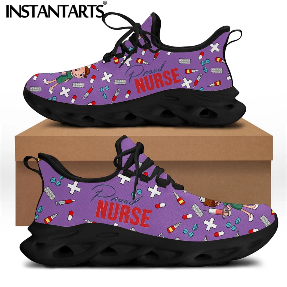 Women White Nursing Shoes Cute Cartoon Nurse Doctor Medical Female Mesh ...