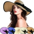 Women Wide Brim Straw Beach Hats Uv Protection Ladies Straw Hats Summer