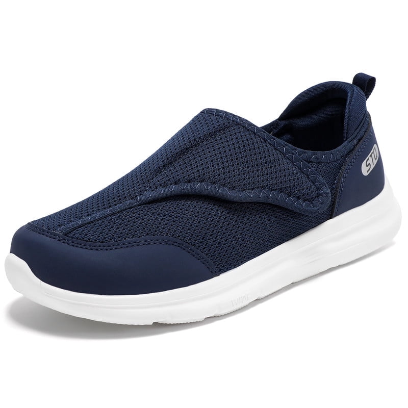 Women Wide Toe Box Shoes Hook and Loops Shoes , Walking Shoe with Arch ...