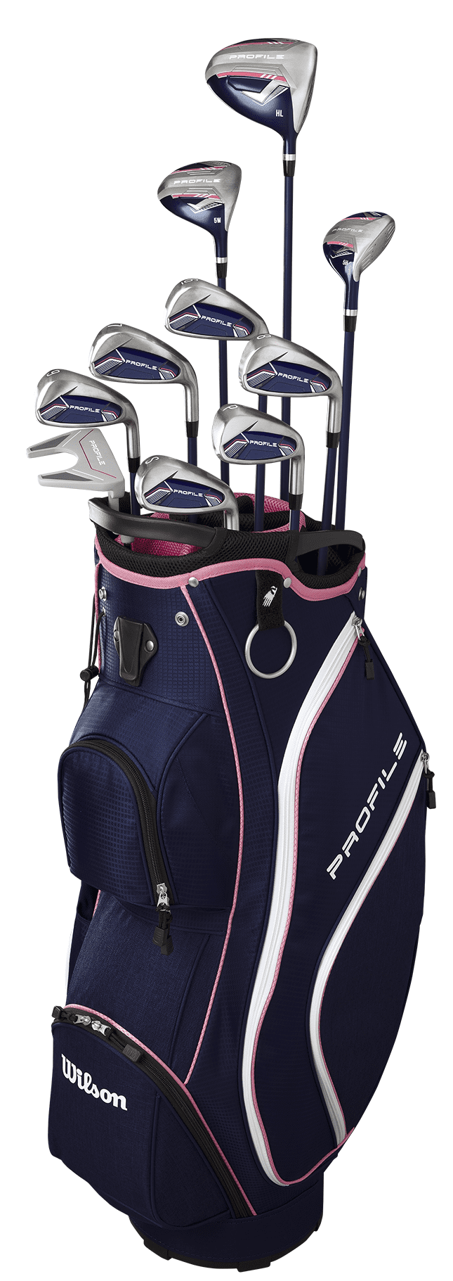 Wilson Women's Profile Complete Golf Set with Cart Bag, Petite Right ...