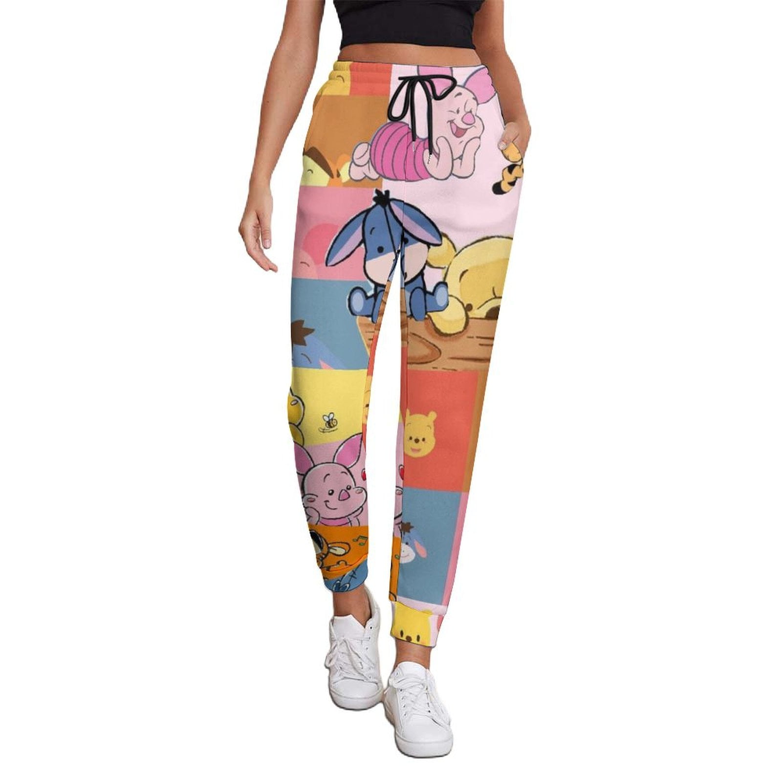 Women Winnie The Poo Joggers Sweatpants Front Print Pants Novelty ...
