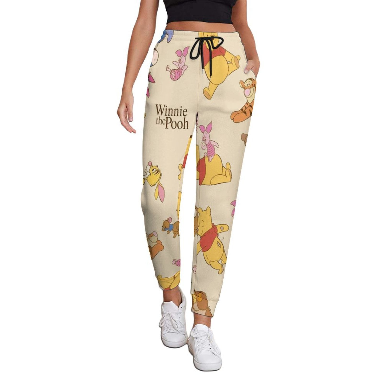 Women Winnie The Poo Joggers Sweatpants Front Print Pants Novelty ...