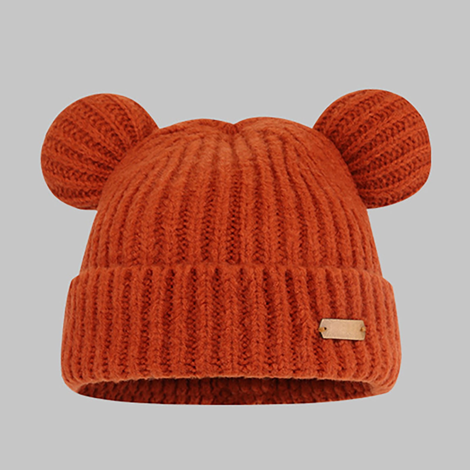 Women Winter Cat Ears Hats Soft Slouchy Striped Knitted Hat Trendy Warm ...