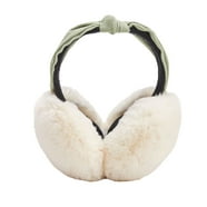 Ear Mitts Bandless Ear Muffs For Men & Women, Gray Fleece Ear Warmers ...