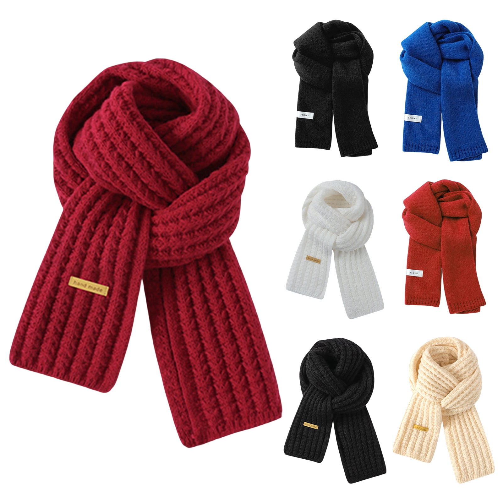 Women Winter Scarf, Soft Knitted Thick Elastic Wide Keep Warm - Korean ...