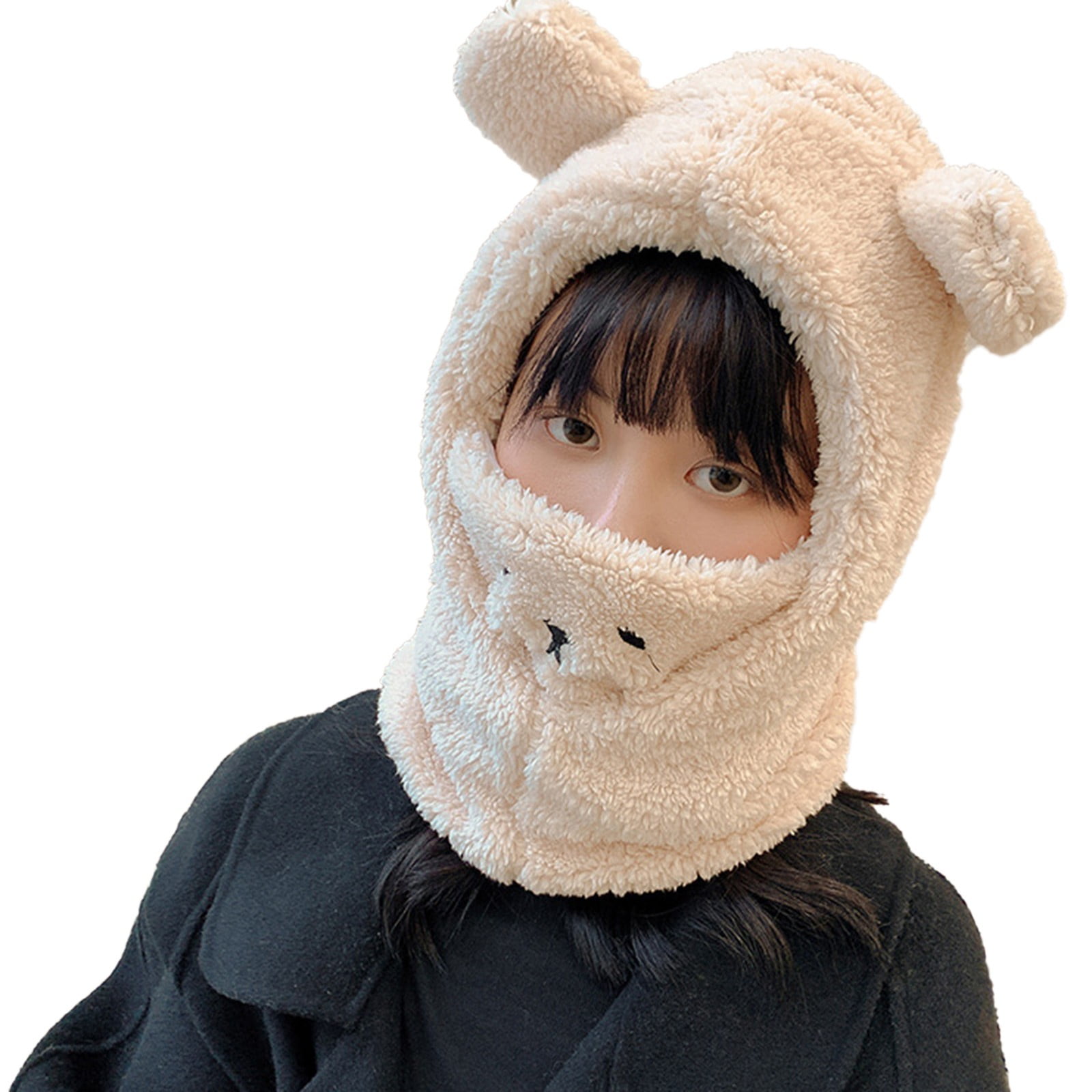 Women Winter Warm Windproof Hat Ski Riding Shield Warmer Cute Cartoon ...