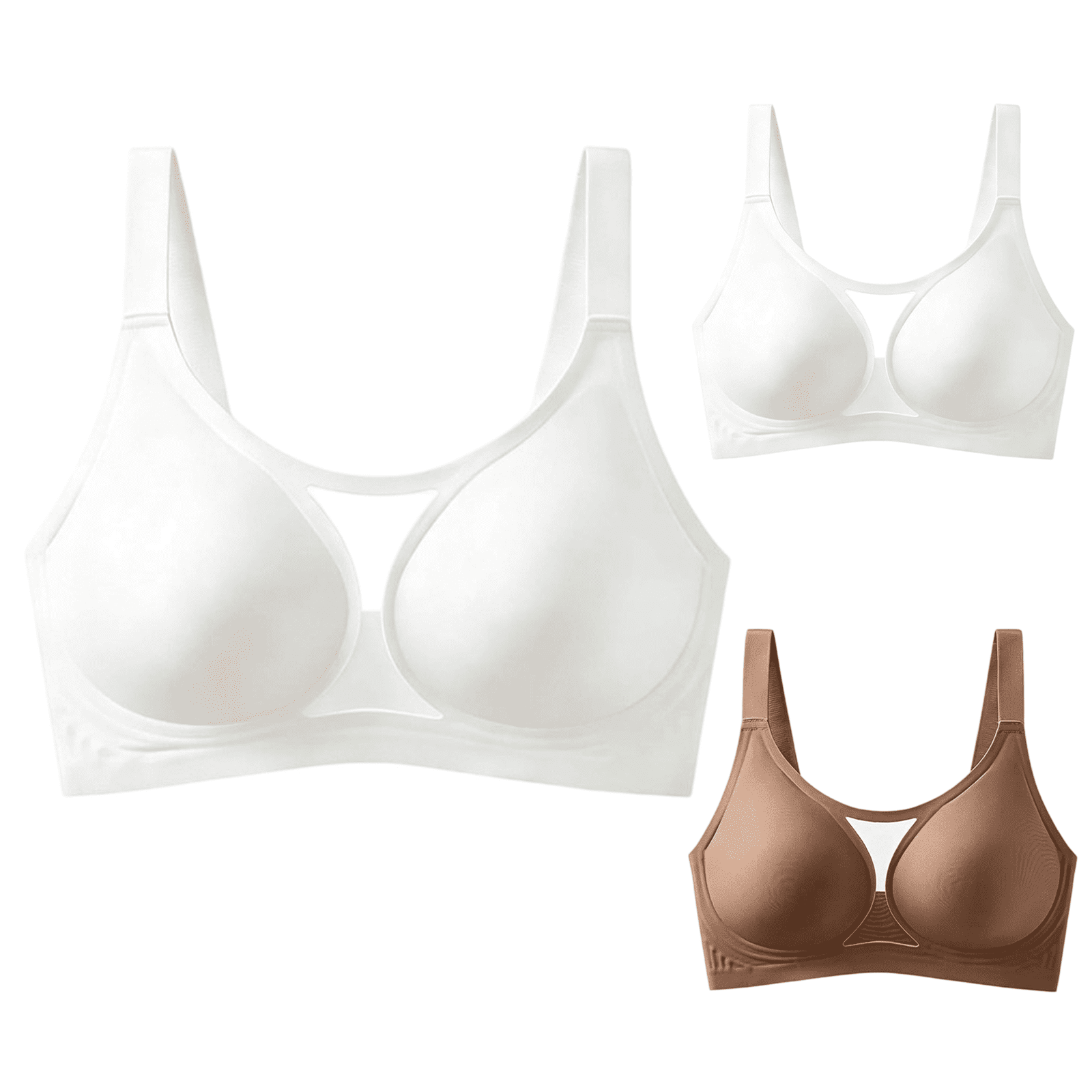 Women Wireless Jelly Bra No Underwire Supportive Full Coverage For ...