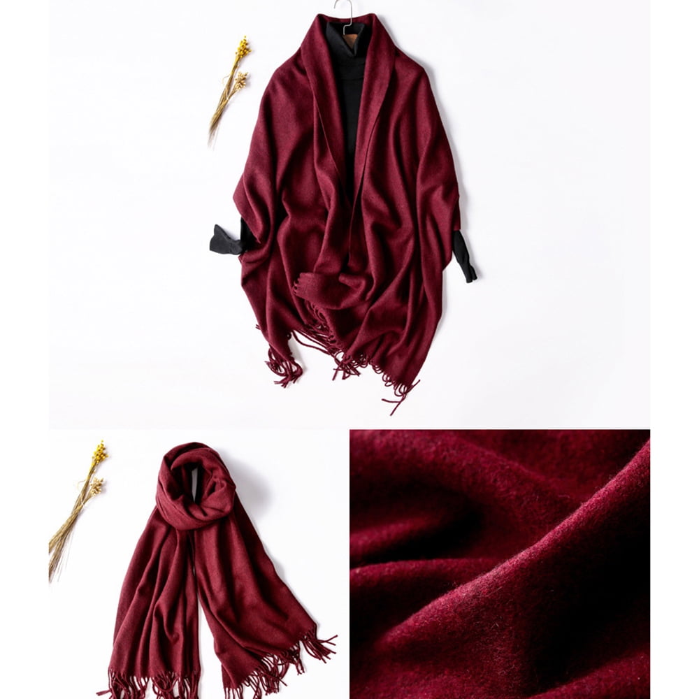 Women Wool Shawl Scarf Solid Lightweight Soft Wrap For Fall Winter ... Women Wool Shawl Scarf Solid Lightweight Soft Wrap For Fall Winter ...