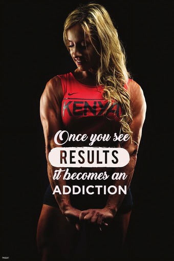 Women Workout Gym Bodybuilding Fitness Motivation Quote Poster 20x30 ...