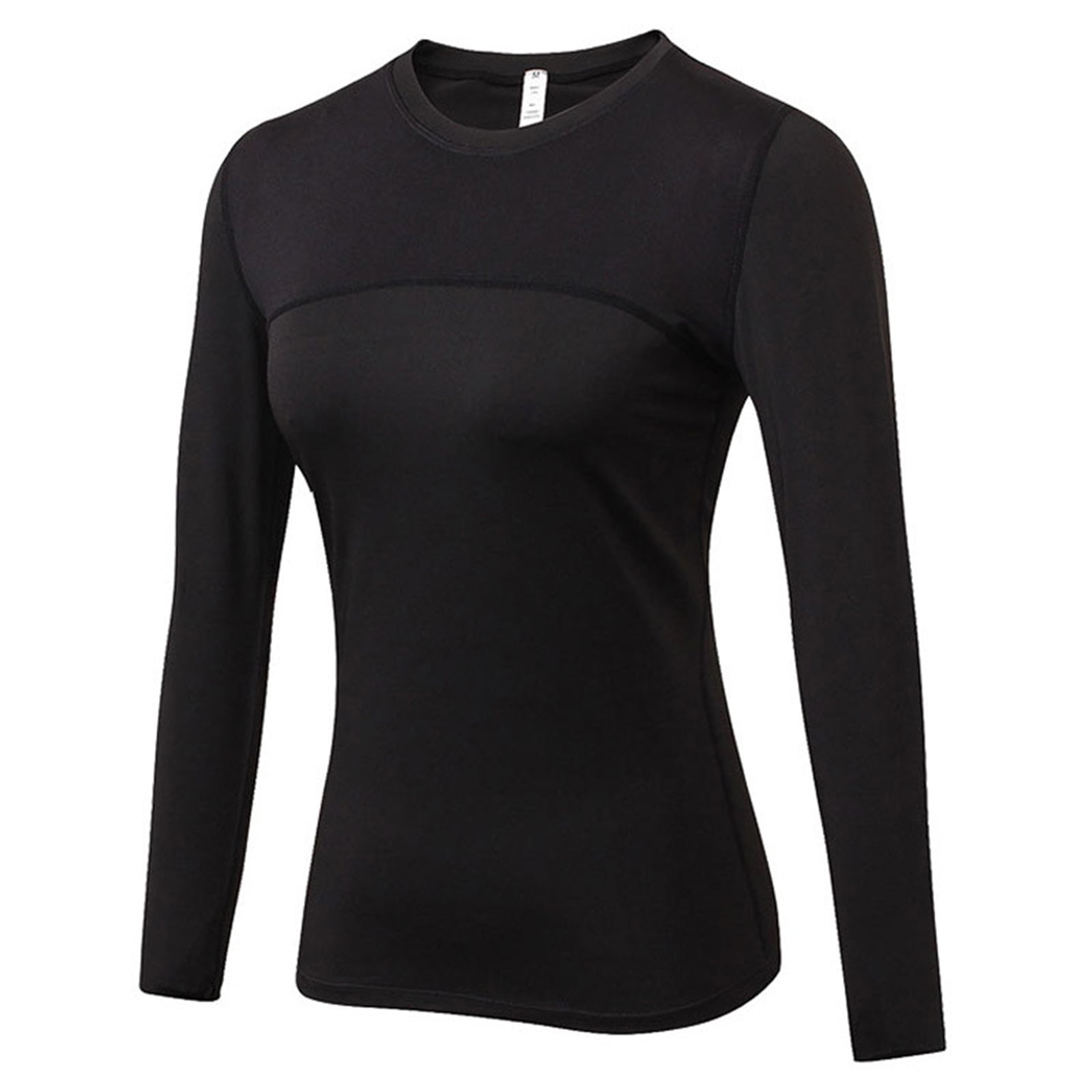 Women Workout Shirts Seamless Long Sleeve Yoga Tops with Thumb Holes ...