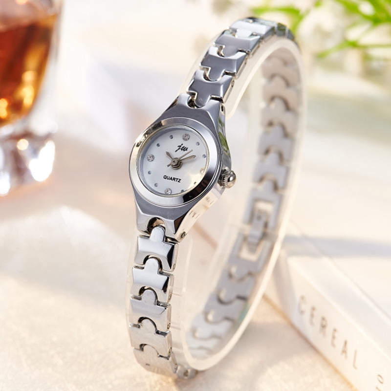 Women Wrist Quartz Watch Round Small Dial Easy Read Chain Buckle ...