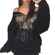 Rhinestone Graphic Hoodie with Head Cover,Oversized Aesthetic Skeleton Skull Jacket Streetwear ...