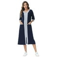 Women Zipper Robe, PUTUO Robes for Women, Soft Robe with Pockets ...