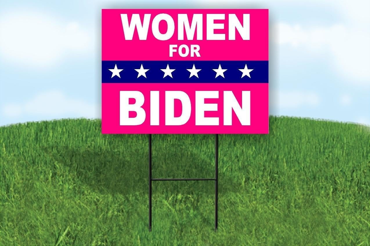 Women for biden Joe Trump POLITICAL pink 18 in x 24 in Yard Road Sign w ...